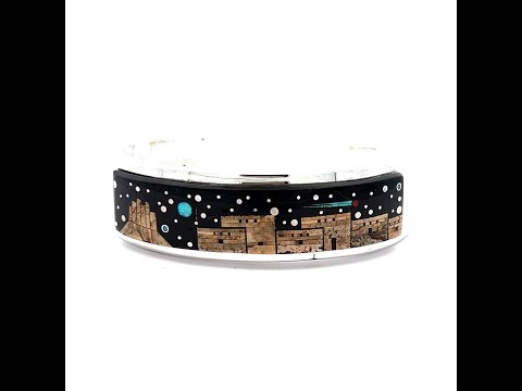 Calvin Begay Jewelry Starry Night in the Pueblo Sterling Silver Bracelet
