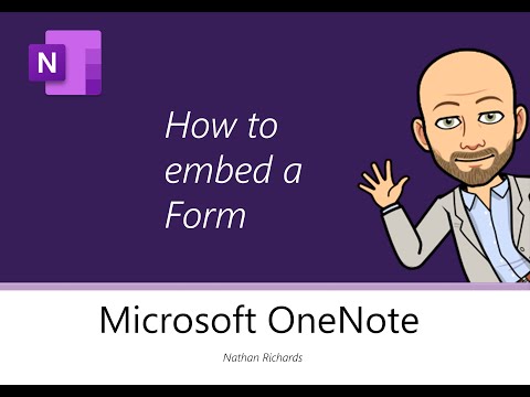 OneNote - How to embed a Form