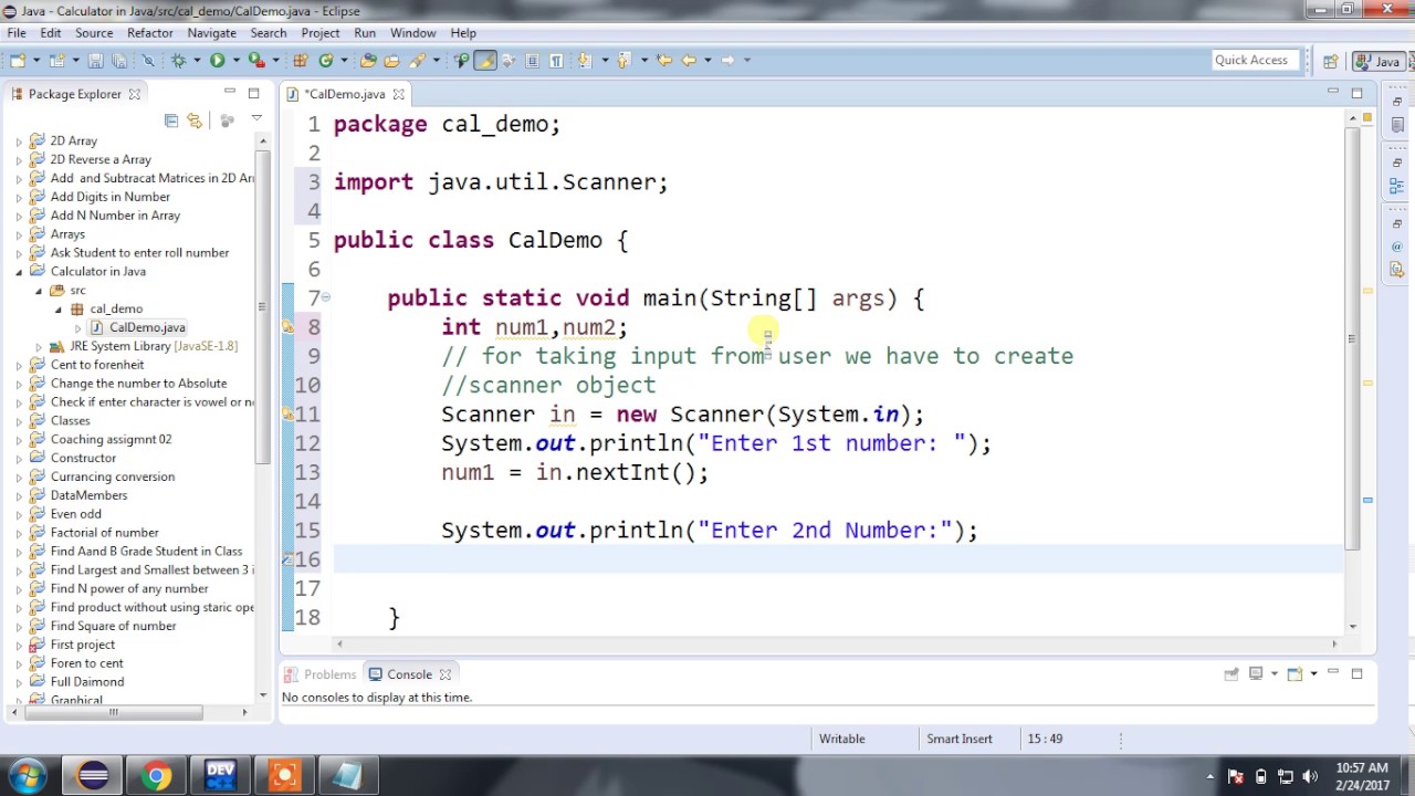 19.Simple Calculator in Java Using Eclipse IDE