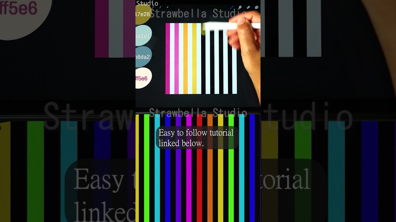 Create Colourful Seamless Stripe Patterns in Procreate Easy to follow. Beginner Friendly Tutorial.