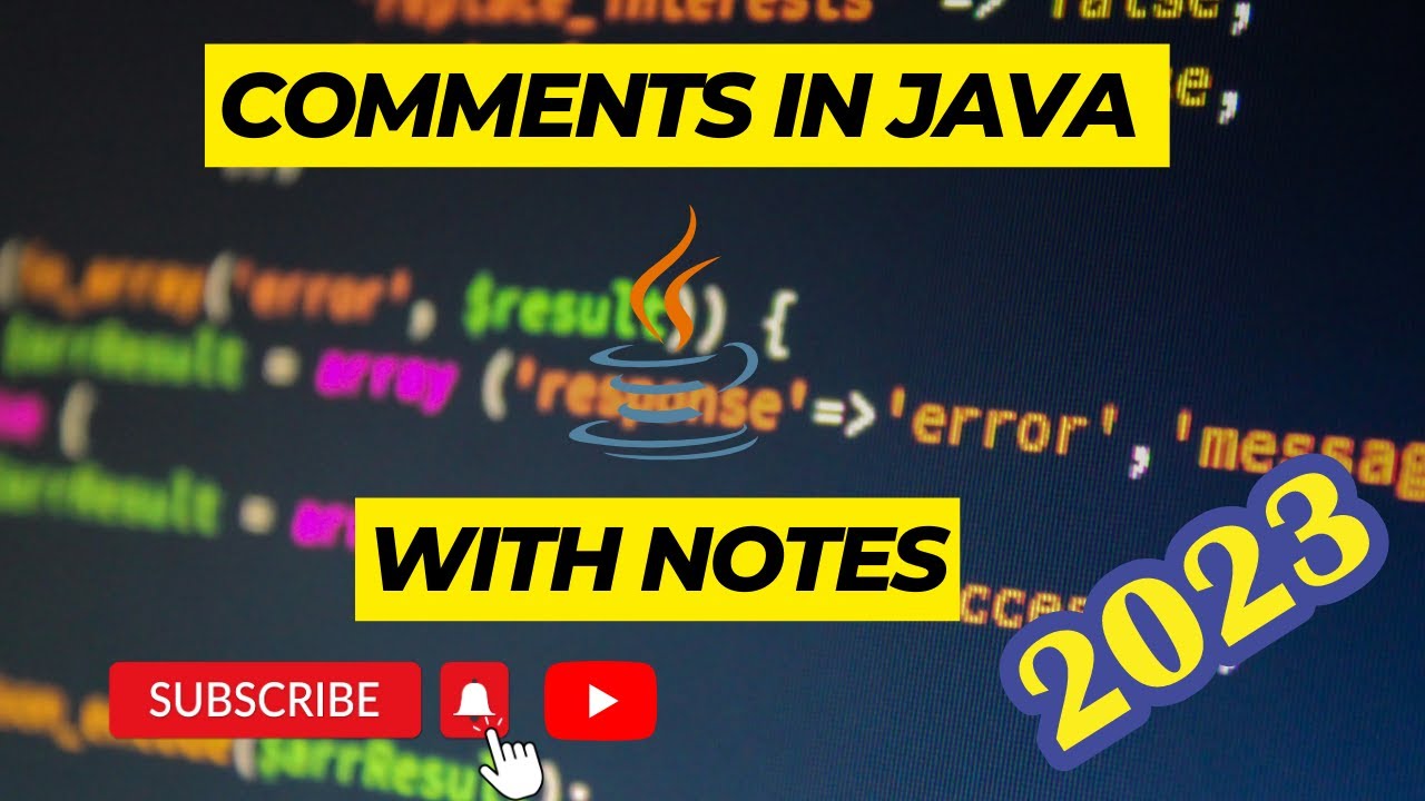 Comments and it's types in Java 2023