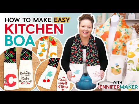 EASY Kitchen Boa Tutorial - No Pattern Needed - Quick DIY Gift Idea!