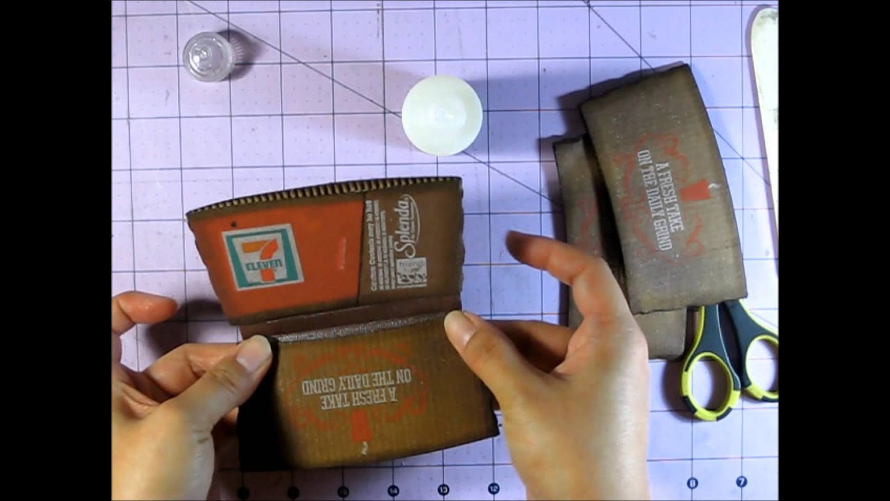 Coffee Sleeve Mini Album Binding Tutorial