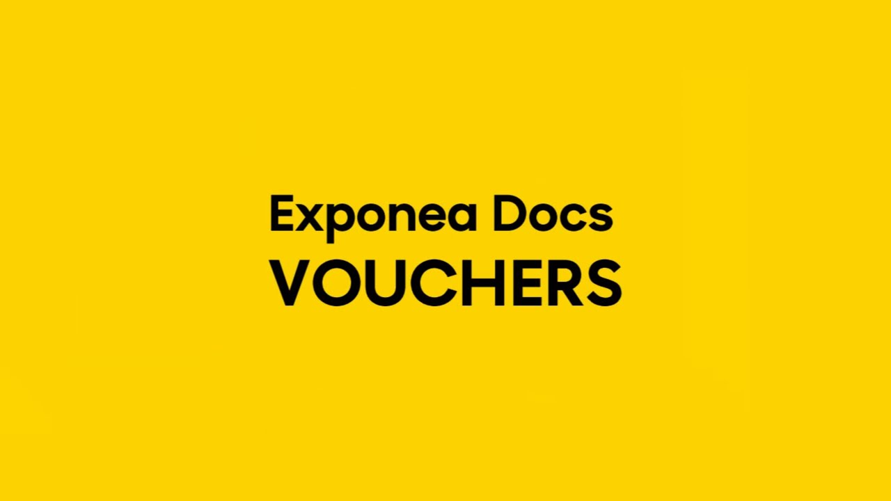 Exponea Docs - Vouchers