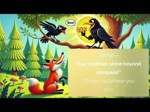 Animal Story for Kids | The Fox and the Crow | Moral Rhyme About Flattery & Trickery