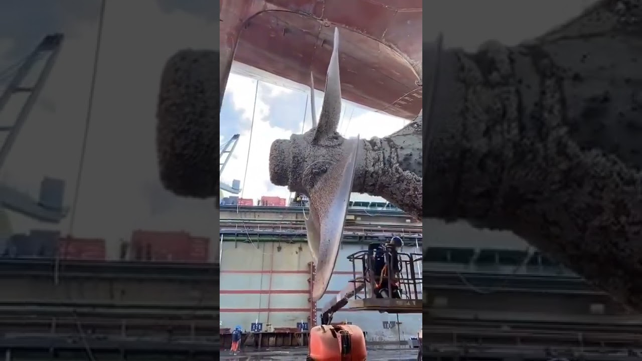 cargo ship propeller repair  ll 🛳️⛴️#viral  #shorts #shortvideo #trending
