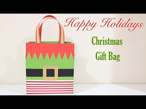 Festive gift bags | christmas paper gift bags | elf paper gift bag