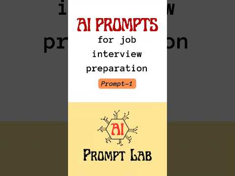 AI Prompts for Job Interview Preparation | Prompt - 1 | Prompt Lab | #shorts