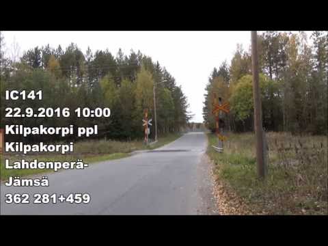 InterCity 141 passes Kilpakorpi level crossing