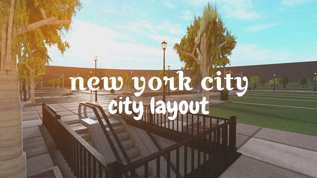 city layout w/ road + sidewalk (nyc edition) roblox bloxburg speedbuild ♡