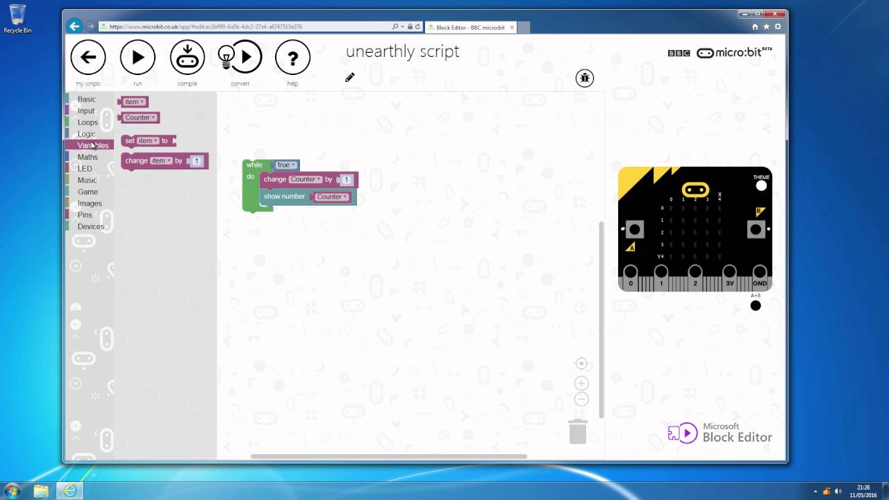 BBC micro:bit - 103b - The WHILE loop