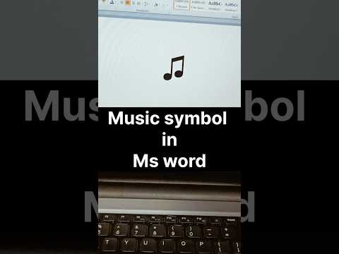 How to make music symbol in ms word 🎵🎵#music #symbols #shorts #video
