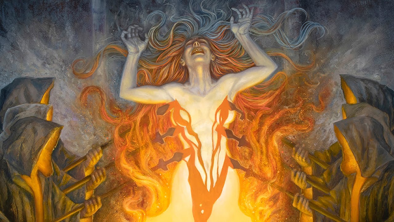 Gullveig, Thrice Born - Viking Art - Norse Mythology -  Painting & Lore