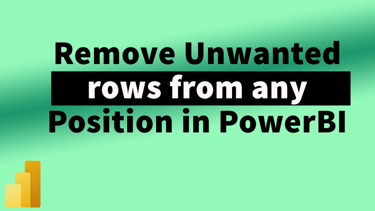 How to Remove rows in Between the dataset in PowerBI | MiTutorials