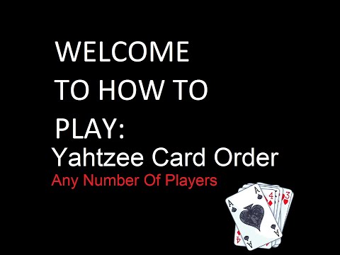 How to play Yahtzee Card Order #dicegames