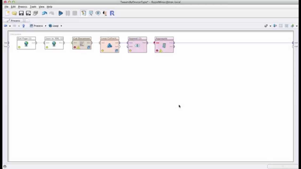 Cluster Twitter feeds by Device Type using Rapidminer