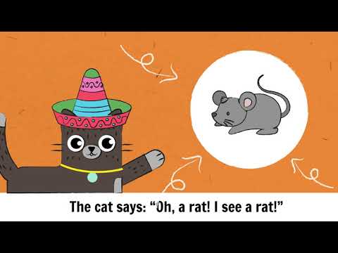 Words that rhyme. palabras que riman. Jochebed and her pets story - Jocabed y sus mascotas.