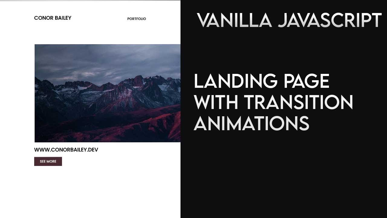 Vanilla Javascript Landing Page With Animated Transitions