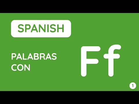 Spanish Alphabet | Words with F + examples | Part 1