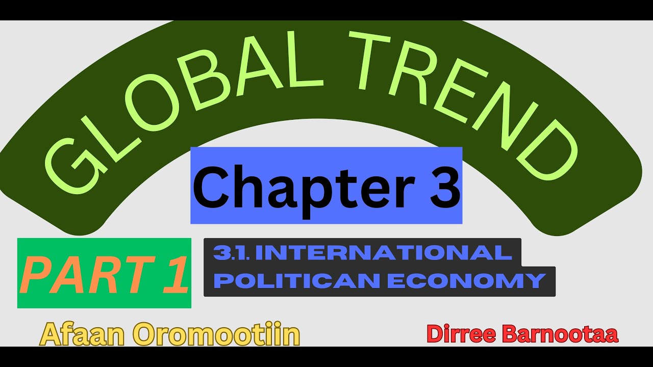 Global Trends Chapter 3 Part 1: INTERNATIONAL POLITICAL ECONOMY