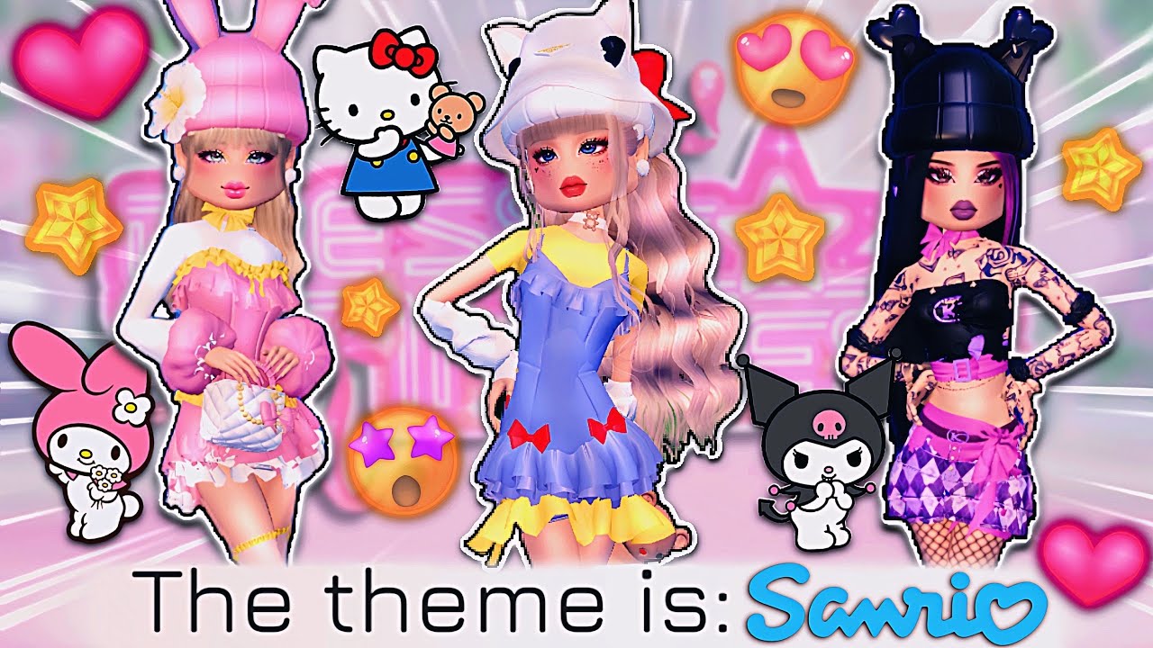Recreating SANRIO Characters In DRESS TO IMPRESS Updated! ROBLOX Hello Kitty My Melody Kuromi & MORE