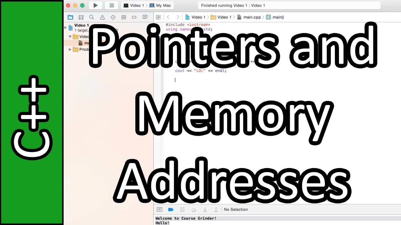 Pointers and Memory Addresses - C++ Programming Tutorial #31 (PC / Mac 2015)