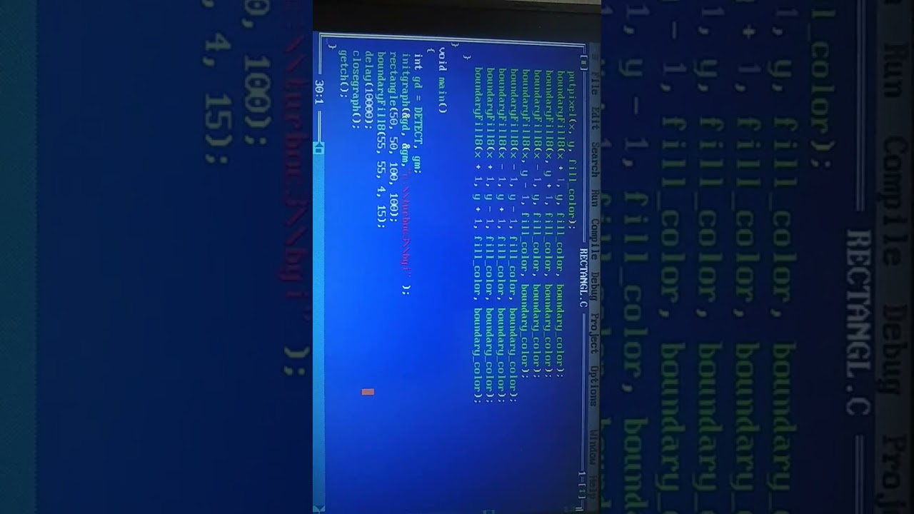 How to draw a rectangle 🤩🤩😍 in c programming 😍😍😍😍😍😍😍||very easy 😍🤩😍😍