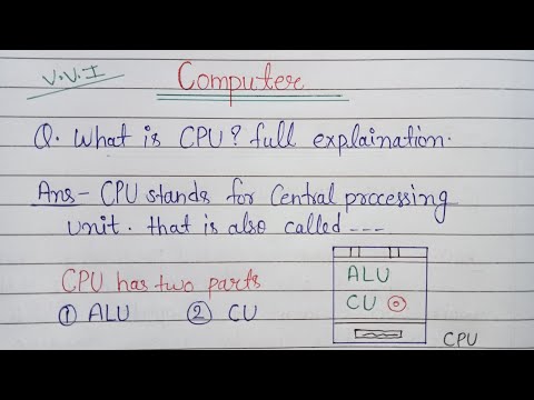 what is CPU? full explanation | types of CPU | ALU and CU