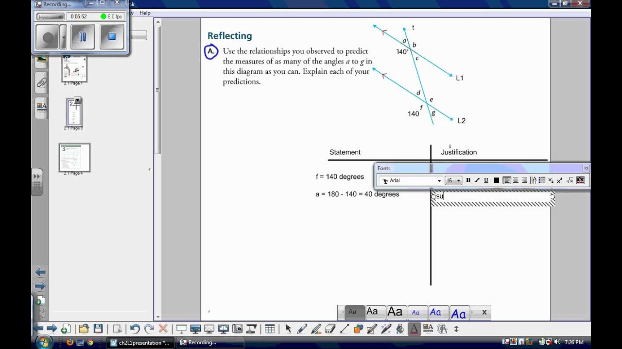 2.1 Exploring Parallel Lines