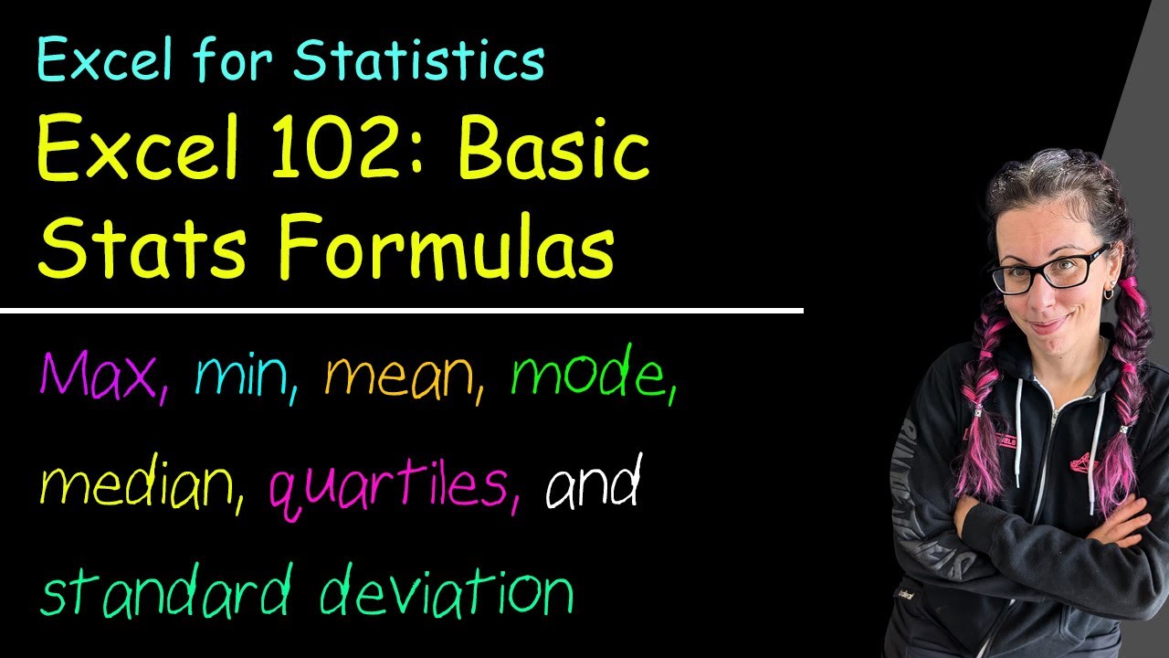 Excel for Statistics 102: Basic Stats Formula