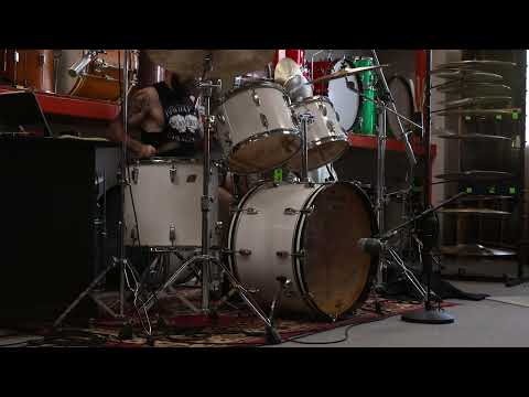 1970s Ludwig "Rock Machine" White Cortex Drum Set | Reverb