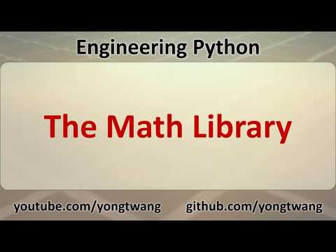 Engineering Python 04B: The Math Library