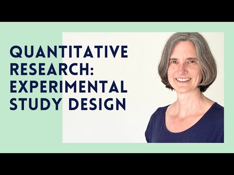 Quantitative research: Experimental study design