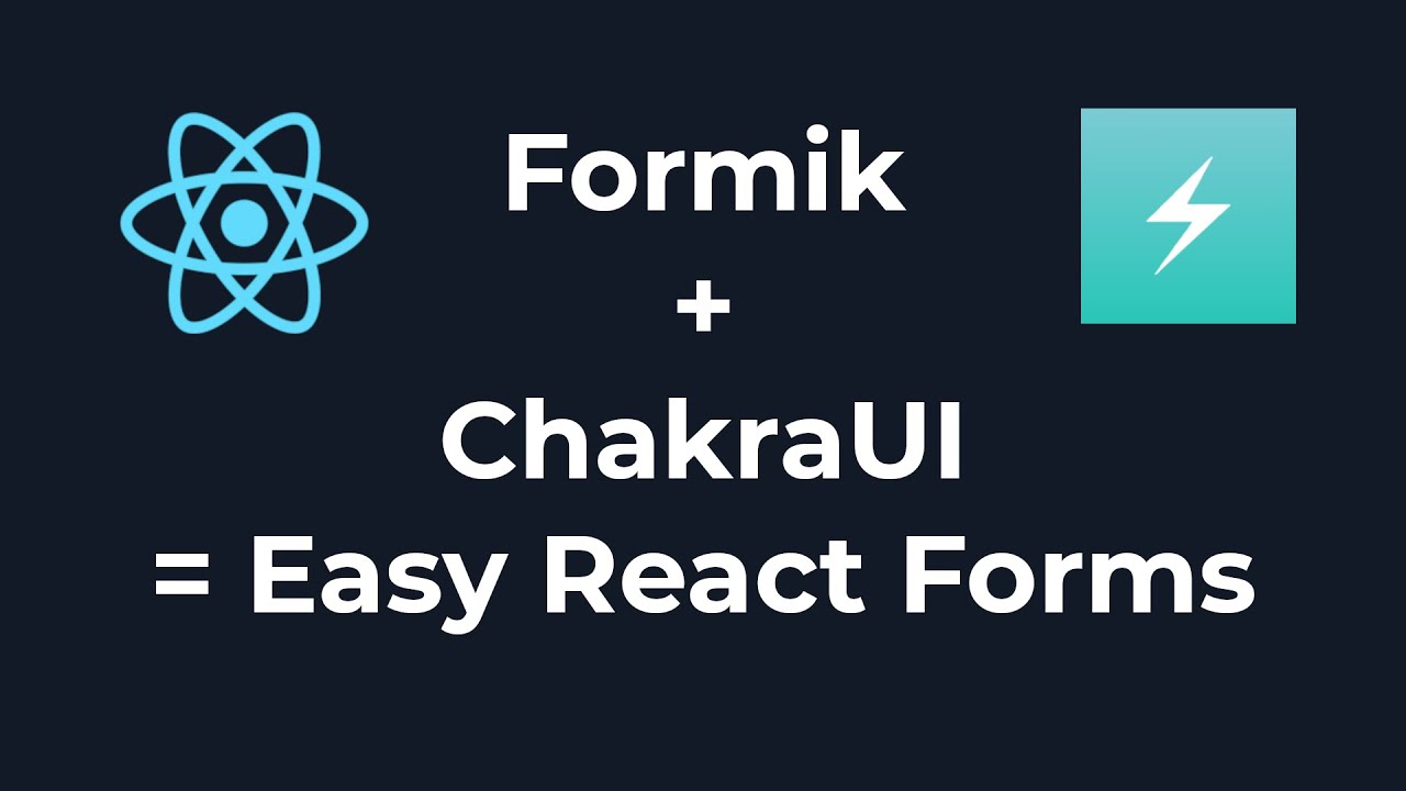 React Forms with Formik and ChakraUI Tutorial