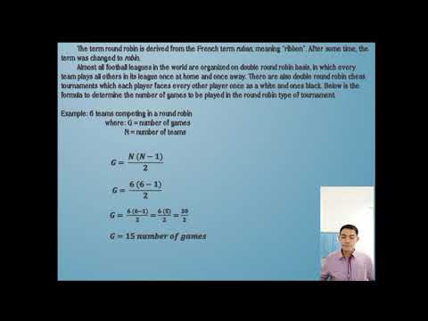 Demo Teaching ( Round Robin and Ladder Types of Tournament
