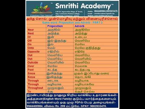 Same word preposition and adverb 3