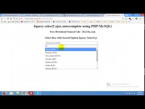 Jquery select2 ajax autocomplete example with demo in PHP | autocomplete using PHP/MySQLi