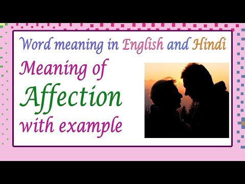 Meaning of Affection in Hindi and English