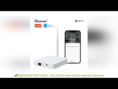 REVIEW GIRIER Tuya ZigBee Gateway Hub with Antenna Smart Gateway Bridge Wired Mesh Hub for Home Auto