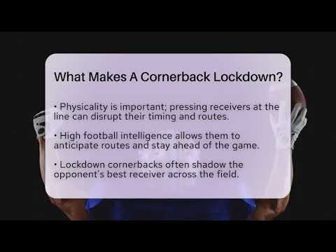 What Makes A Cornerback Lockdown? - The Football Xpert