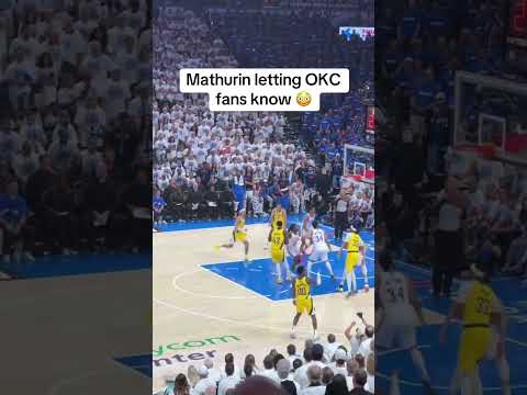 Bennedict Mathurin celebrates towards the OKC fans 😳