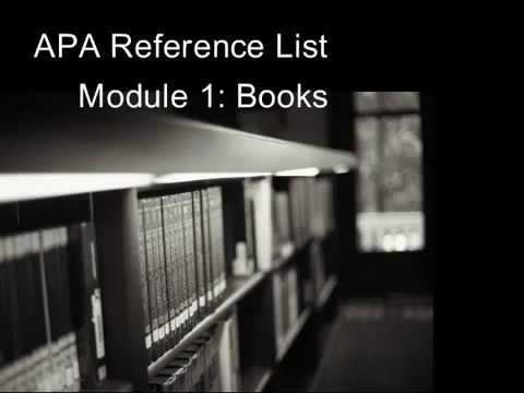 APA Book Citation Tutorial