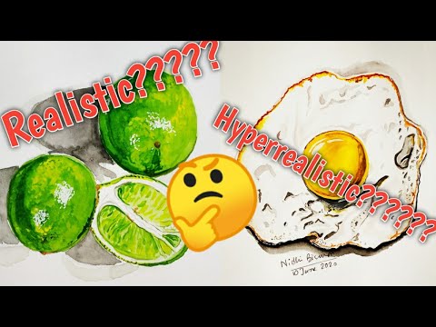 What is the difference between Hyper-realistic art and Realistic art??? 🤔🤔