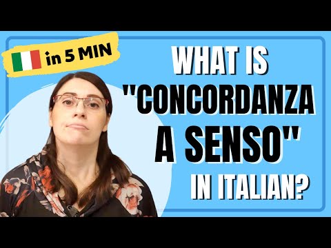 What is "CONCORDANZA A SENSO" in Italian? - Italiano in 5 minuti - Learn Italian 🇮🇹