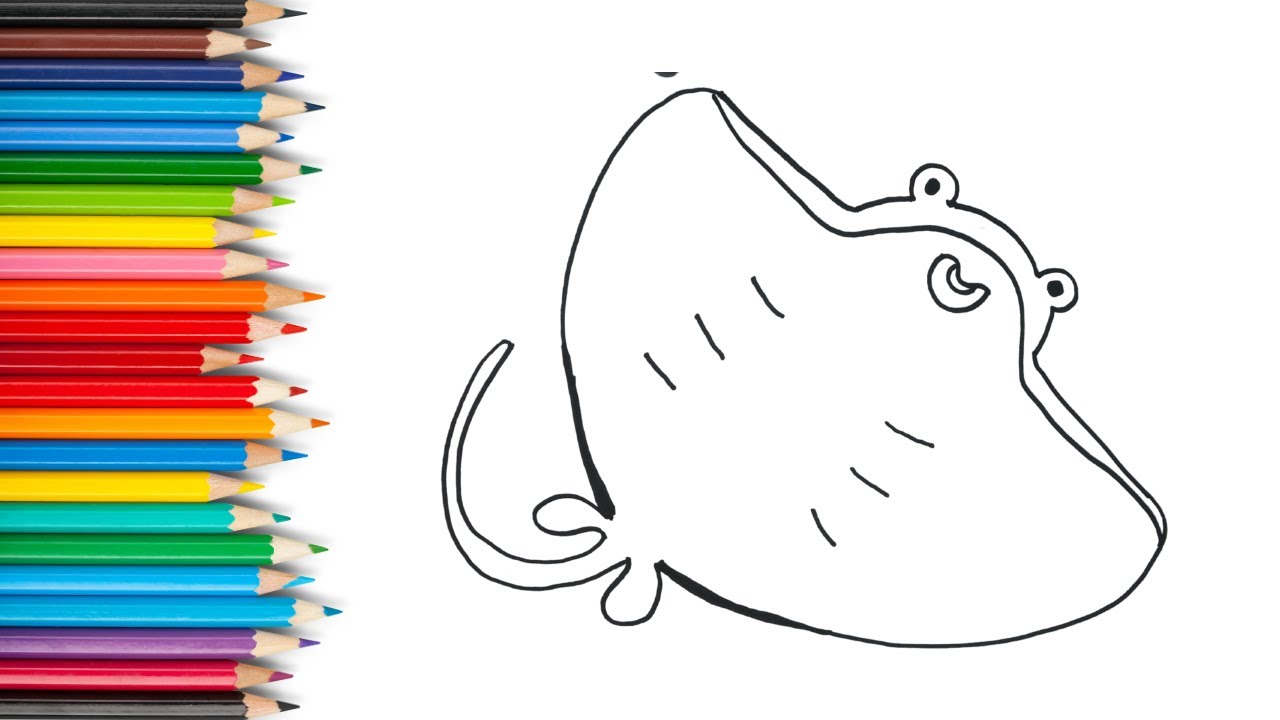 Learn how to draw Stingray | Easy Drawing Stingray For Kids | Easy Drawing Tutorial