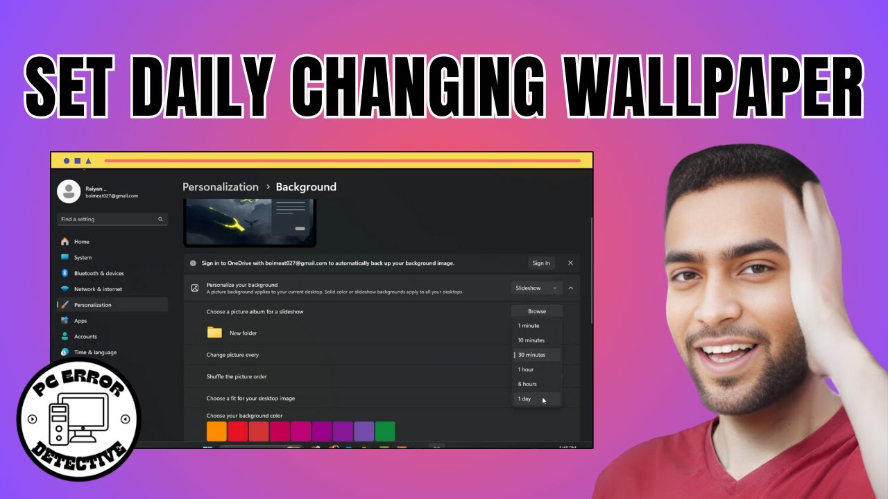 How to Set Daily Changing Wallpaper in Windows 11 - For Beginners {2025}