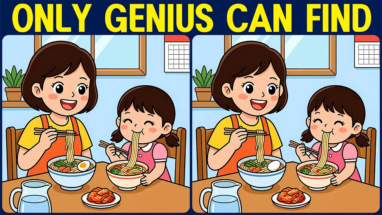 [Spot the Difference Brain Training] The subtle differences will test your attentiveness.