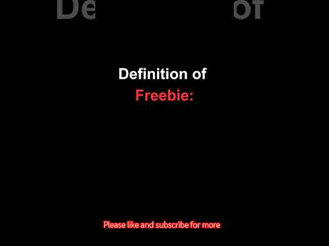 Definition and meaning of Freebie #freebie #learnenglish #learning #free #englishspeaking #language