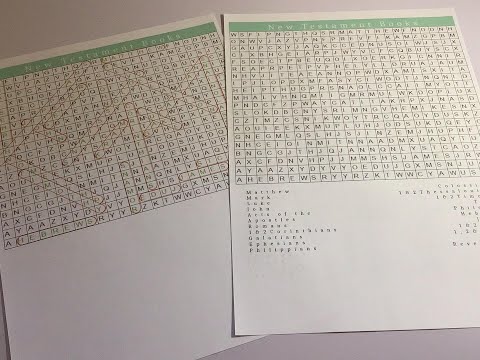 Bible Word Search Sheets Old & New Testament(Digital/Physical product)