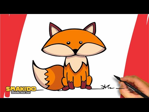 How to Draw Fox For Kids and Beginners | Easy Fox Drawing Tutorial Step by Step